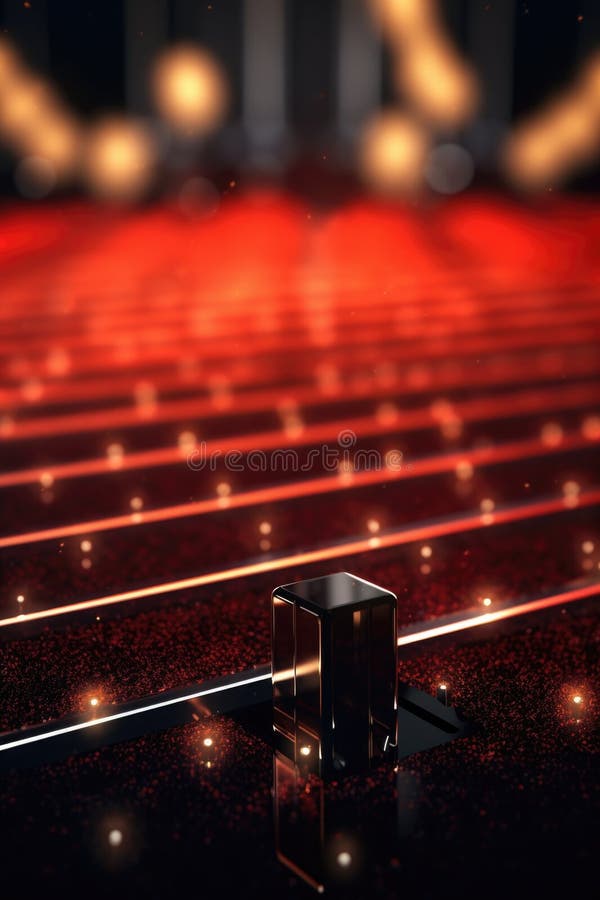 Box on Red Carpet stock image. Image of presentation - 374170329