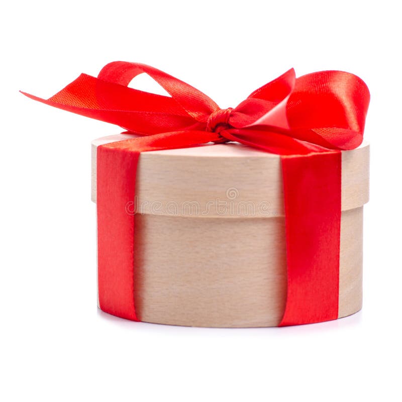 Box with Red Ribbon Bow Gift Stock Photo - Image of decoration, event ...