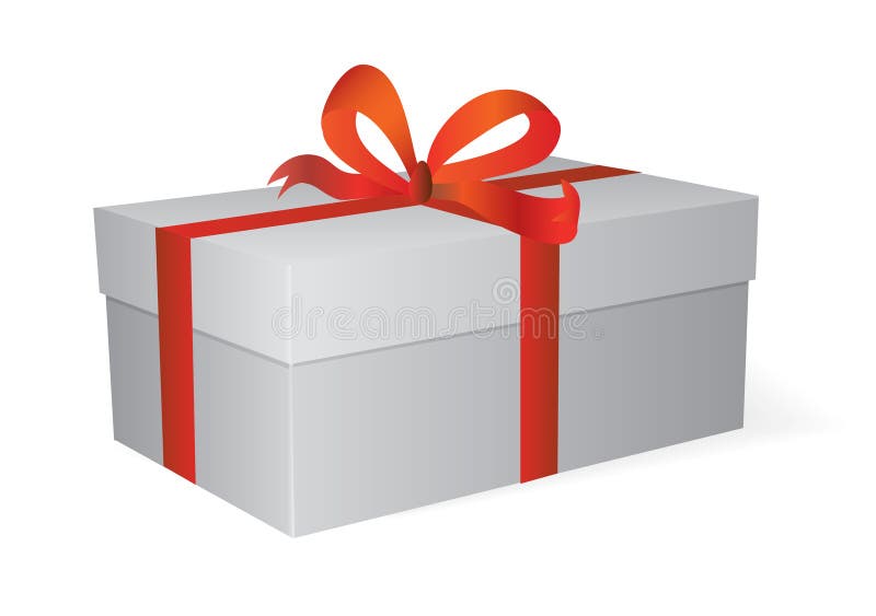 A box with red tape stock vector. Illustration of relationship - 6366190