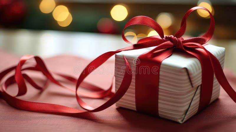 Box red white string stock illustration. Illustration of celebration ...