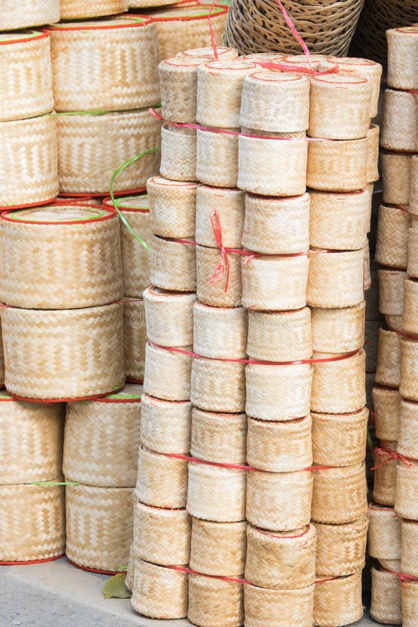Box for rice stock image. Image of lunch, open, laos - 83423453