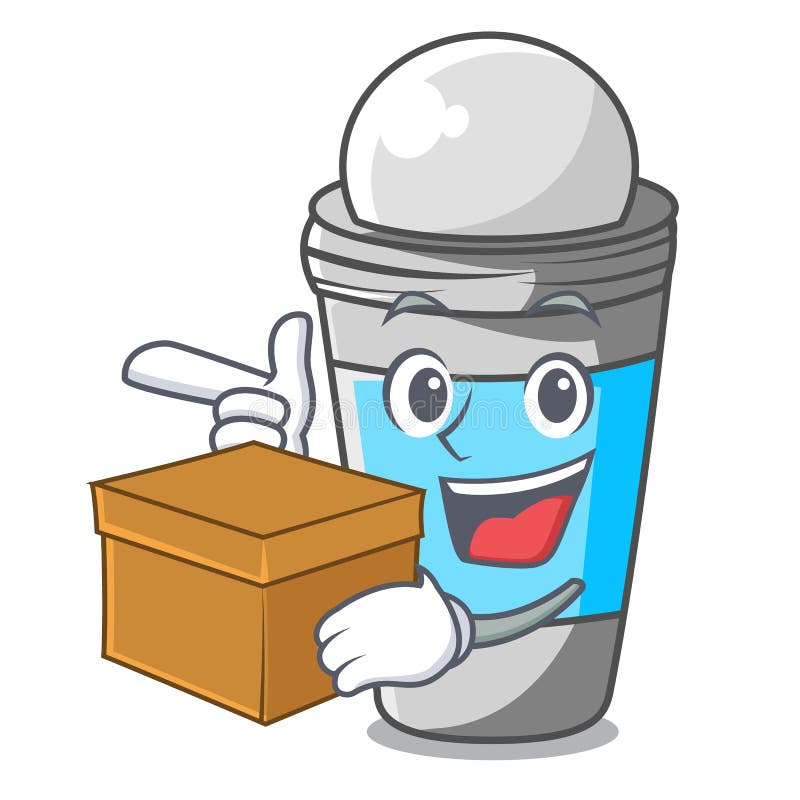 With Box Roll on Deodorant in Cartoon Bottle Stock Vector ...