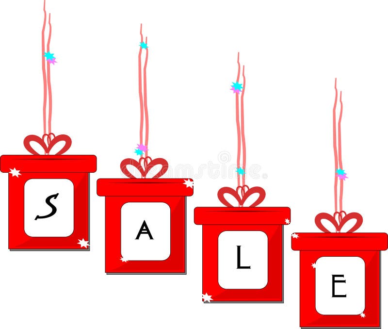 Box sale stock vector. Illustration of christmas, text - 22613999