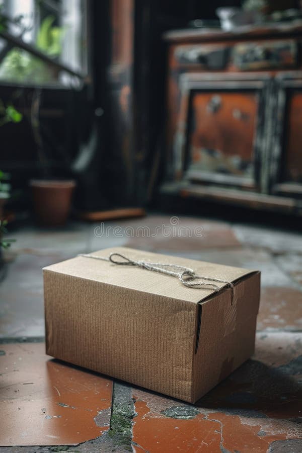 A Box with Scissors Tied To it, Useful for DIY Projects Stock Image ...