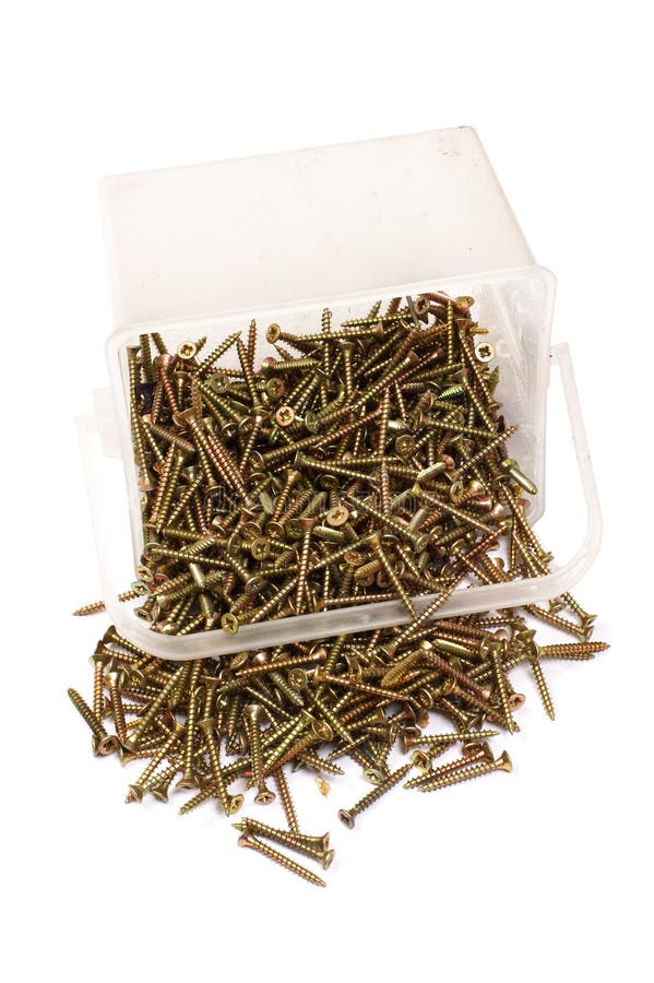 Box of screws stock image. Image of construction, steel - 18174575