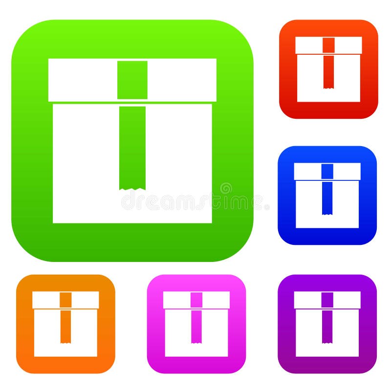 Box set collection stock vector. Illustration of square - 98918007