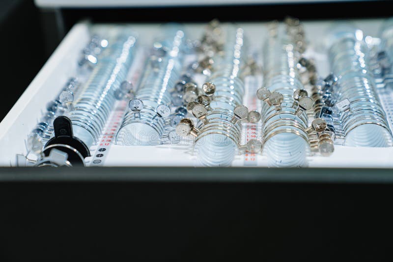 Box with a Set of Test Spectacle Lenses for the Examination ...
