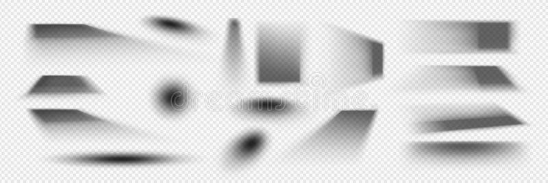 Box Shadow Effect Vector. Realistic Light Shade Stock Vector ...