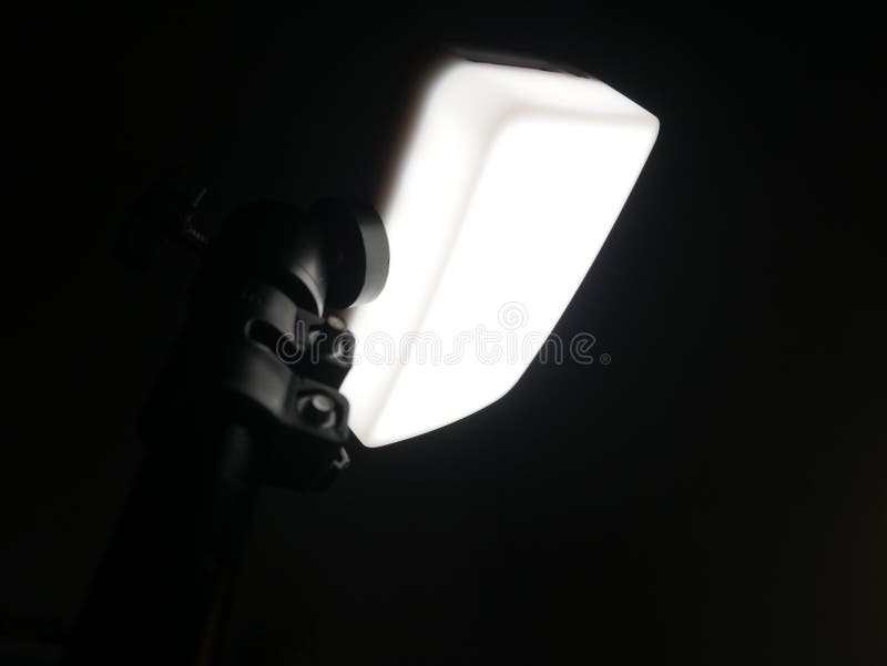A Box-shaped Light Source. the Box Lamp Shining on the Darkness Stock ...