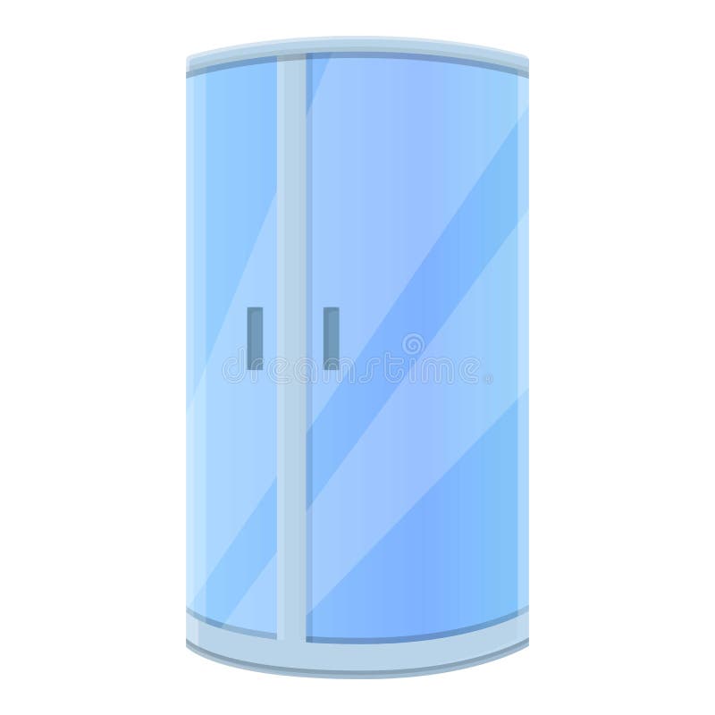 Door Shower Stall Icon, Cartoon Style Stock Vector - Illustration of ...