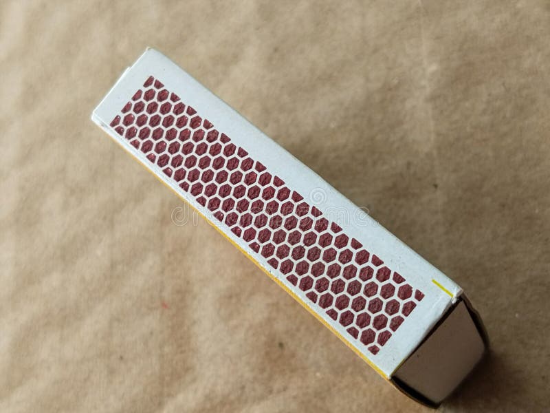 Box Side of Matches Isolated Over the Wheatish Background, Copy Space ...
