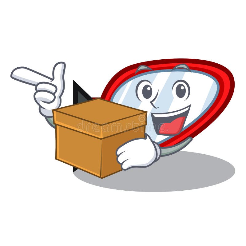 With Box Side Mirror in the Cartoon Shape Stock Vector - Illustration ...