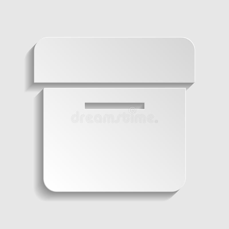 Box Sign. Paper Style Icon. Illustration Stock Illustration ...