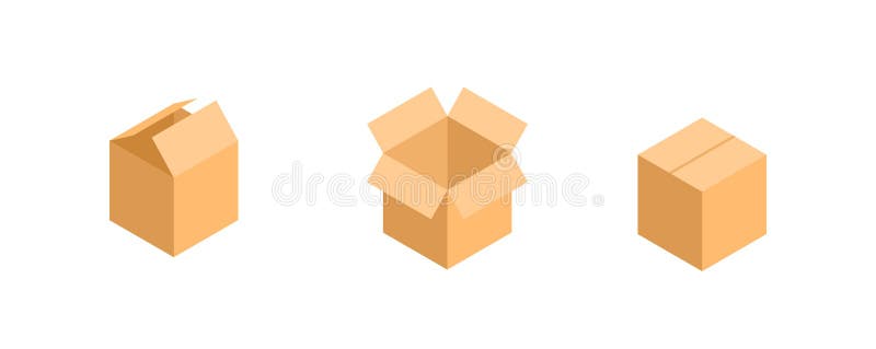 Box Signs. Icon Set. Vector Illustration. Stock Vector - Illustration ...