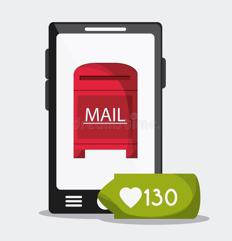 Box Smartphone Social Media Icon Stock Vector - Illustration of icon ...