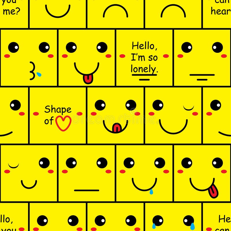 Box Smile Wall Seamless Pattern Stock Vector - Illustration of ...