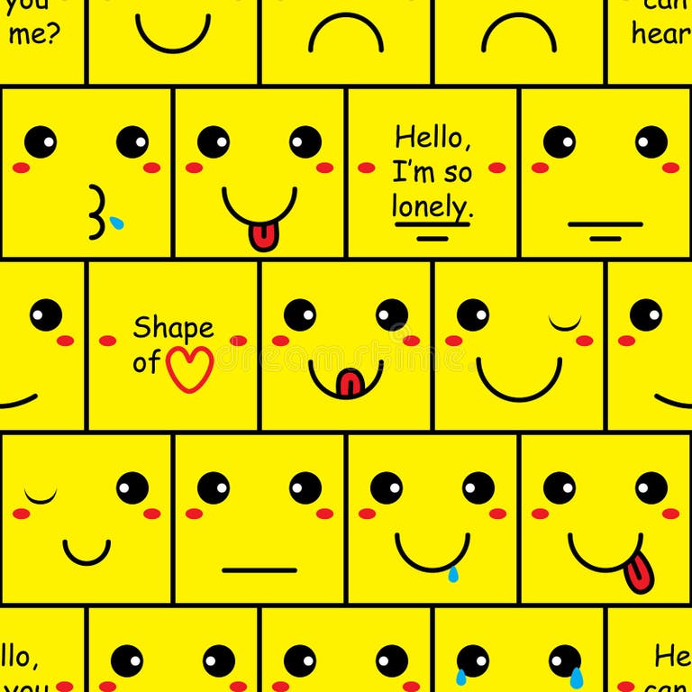 Box Smile Wall Seamless Pattern Stock Vector - Illustration of ...