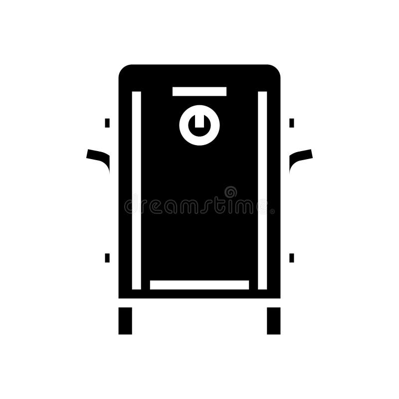 Box Smoker Glyph Icon Vector Illustration Stock Vector - Illustration ...