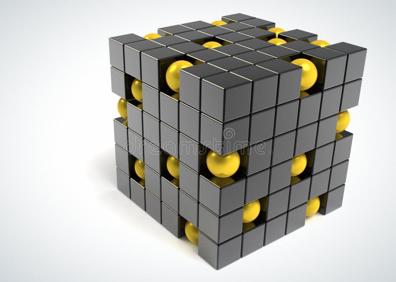 Box and sphere stock illustration. Illustration of blocks - 21449098