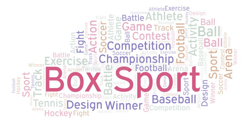 Box Sport word cloud. stock illustration. Illustration of fight - 128591361