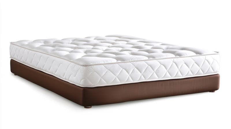 Box Spring Bed Isolated on White Background Stock Illustration ...