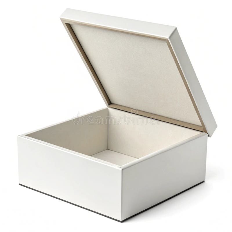 Box Square High Open Side 3D Illustration Stock Illustration ...