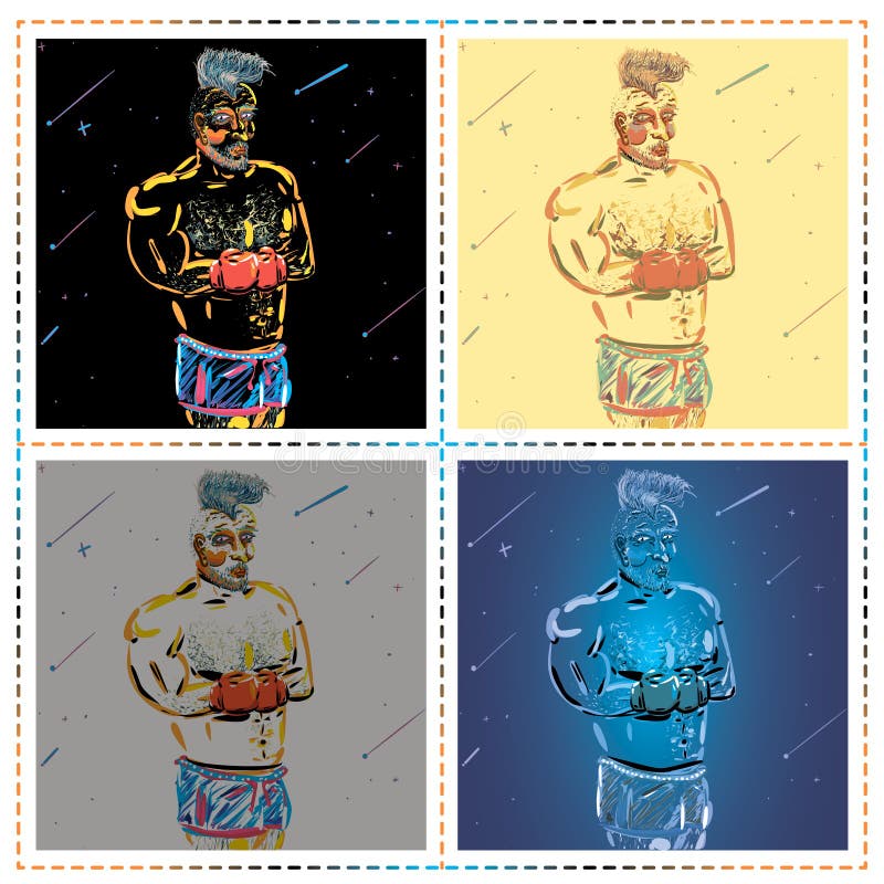 Box star stock vector. Illustration of boxing, emblem - 112764946