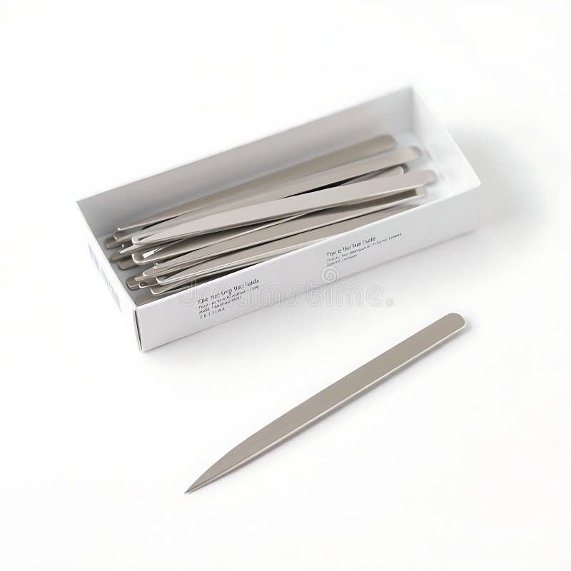 A Box of Sterile Surgical Blades, with One Blade Shown Outside Its ...