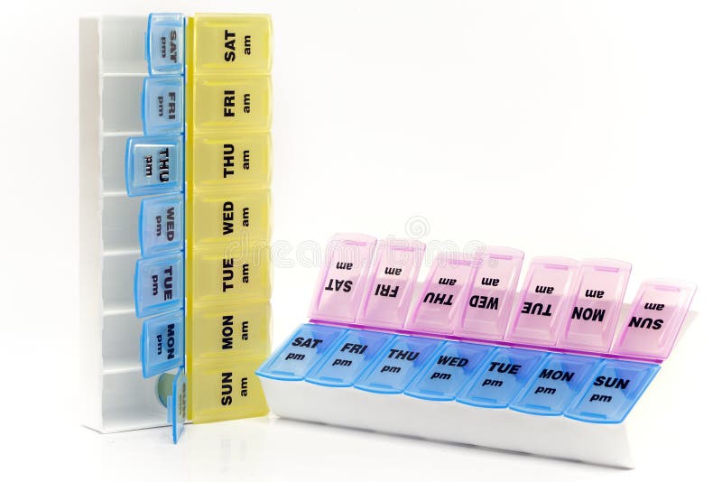 Box for Storage of Drugs, with Inscriptions on Days of the Week Stock ...