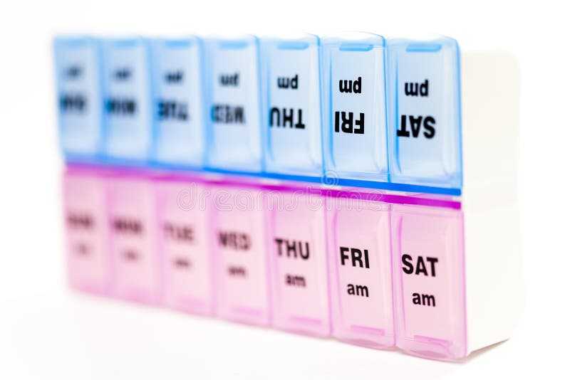 Box for Storage of Drugs, with Inscriptions on Days of the Week Stock ...