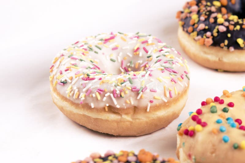 Box of Sweet Fresh Donuts with Filling Stock Photo - Image of dough ...