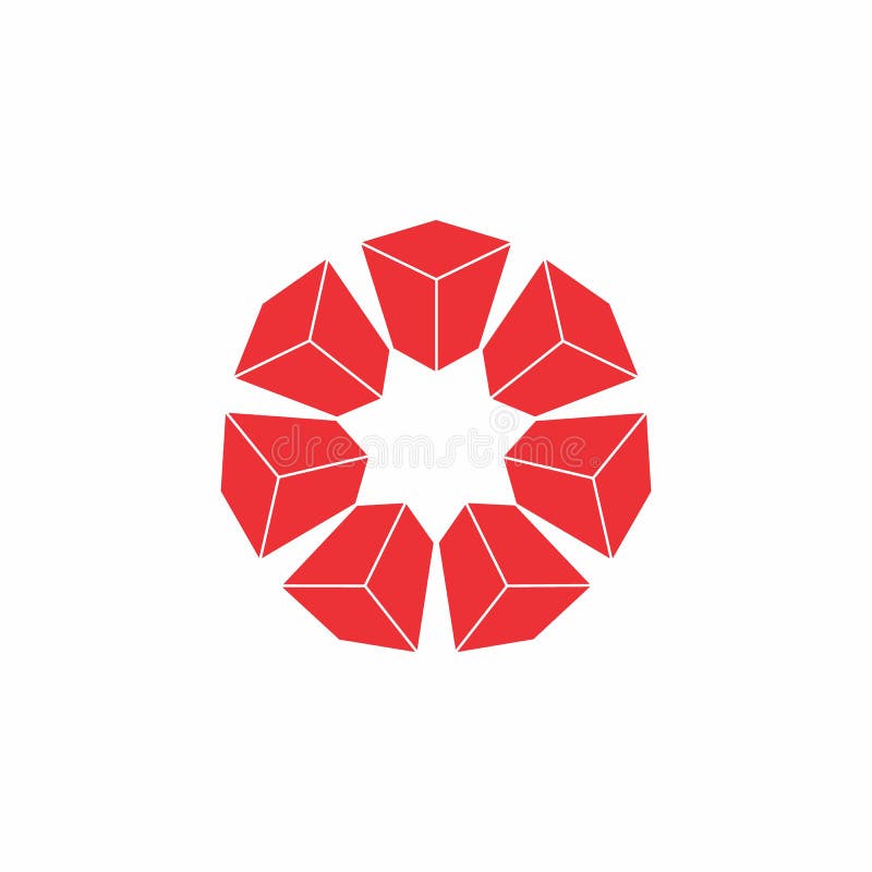 Box Swirl Circle 3d Logo Vector Stock Vector - Illustration of concept ...