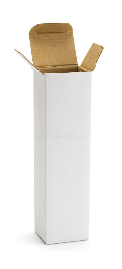Box Tall White Open stock photo. Image of closed, cardboard - 101441870
