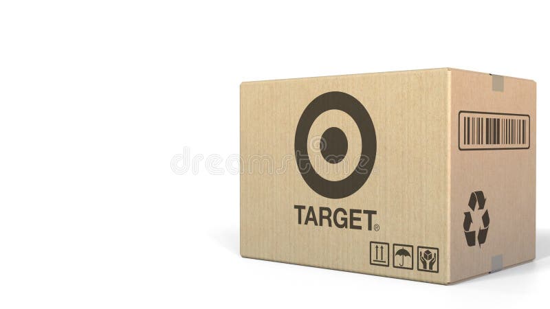 Box with Target Logo. Editorial 3D Rendering Editorial Stock Image ...