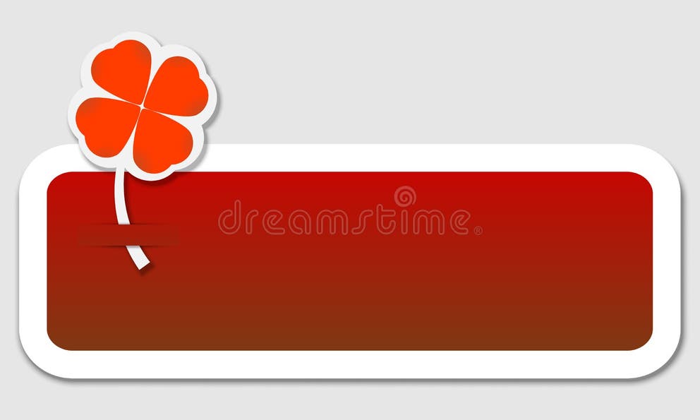 Box for Text and Cloverleaf Stock Vector - Illustration of advertising ...