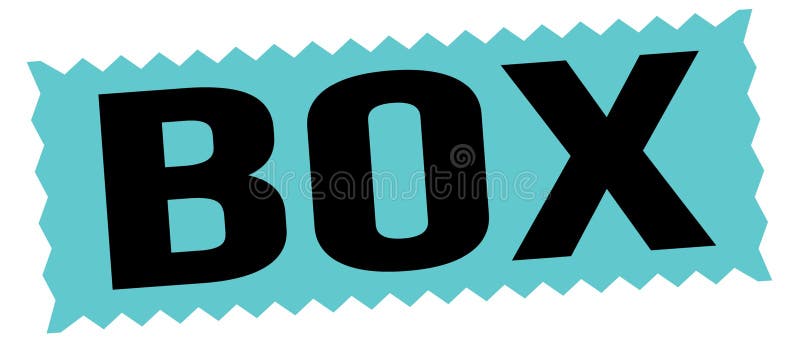BOX Text Written on Blue-black Stamp Sign Stock Illustration ...