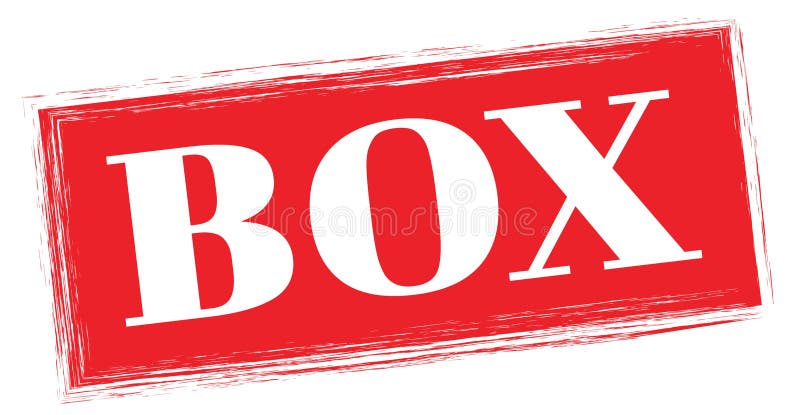 BOX Text Written on Red Stamp Sign Stock Illustration - Illustration of ...