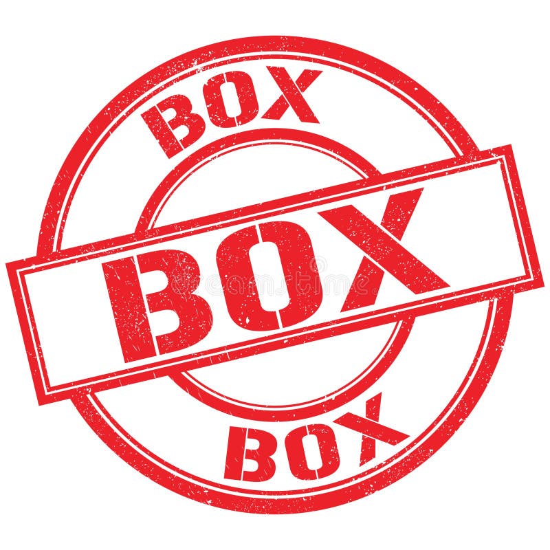 BOX Text Written on Red Stamp Sign Stock Illustration - Illustration of ...