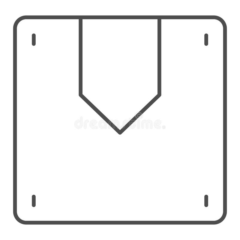 Box Thin Line Icon. Cargo Vector Illustration Isolated on White Stock ...