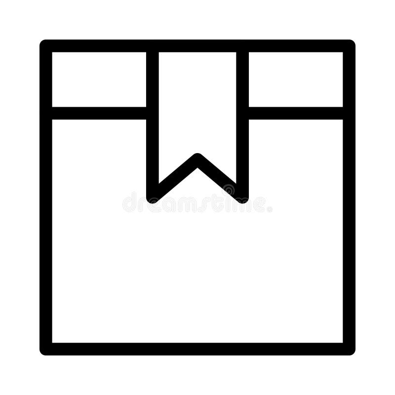 Box thin line icon stock vector. Illustration of post - 154977702