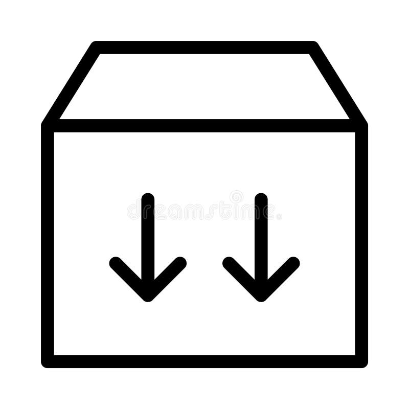 Box thin line icon stock vector. Illustration of order - 154977920