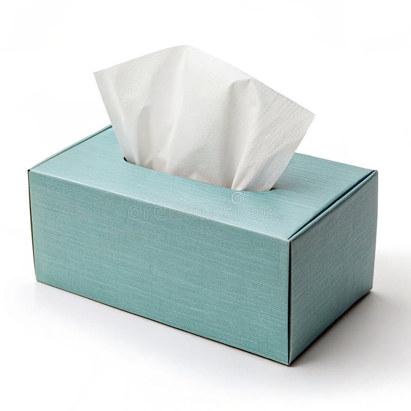Box of Tissues for Classroom on White Background Stock Illustration ...