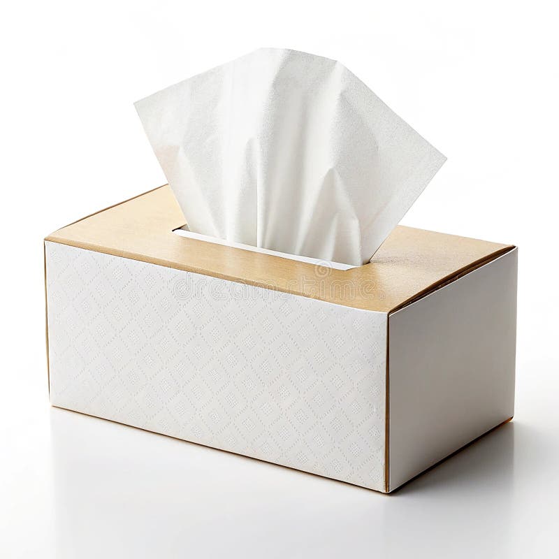 Box of Tissues for Classroom on White Background Stock Illustration ...