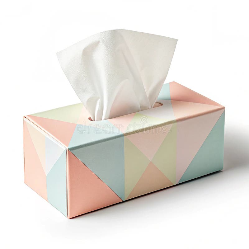 Box of Tissues for Classroom on White Background Stock Illustration ...
