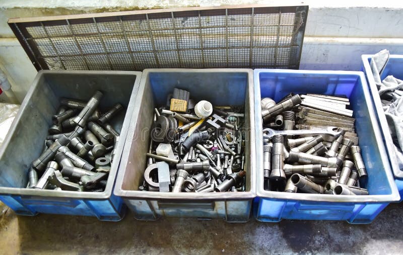 Box with tools stock image. Image of brass, heavy, heap - 82931763