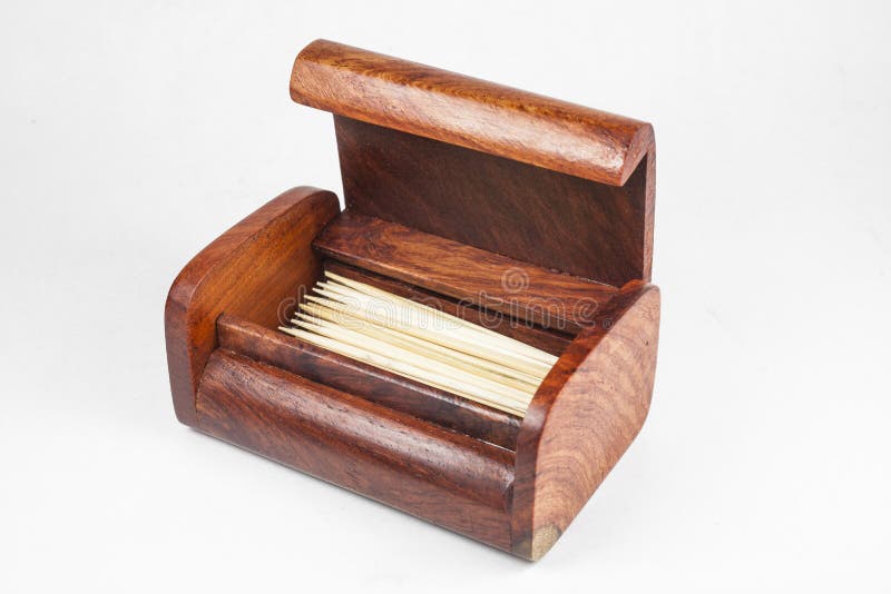 Wood Box of toothpicks stock image. Image of individual - 39600457
