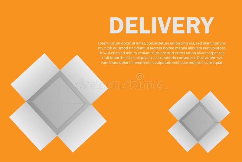Top View Open Box Mockup Template for Advertising of Goods Delivery ...
