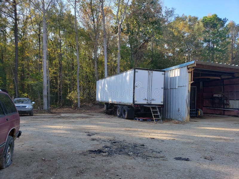 Box Trailer for Storage with Steps Alot More Room Editorial Photography ...