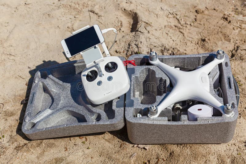 Box for Transporting of Quadcopter Stock Image - Image of control ...
