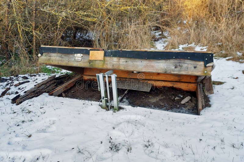 Box Trap for Capturing Larger Animals in Winter Stock Photo - Image of ...